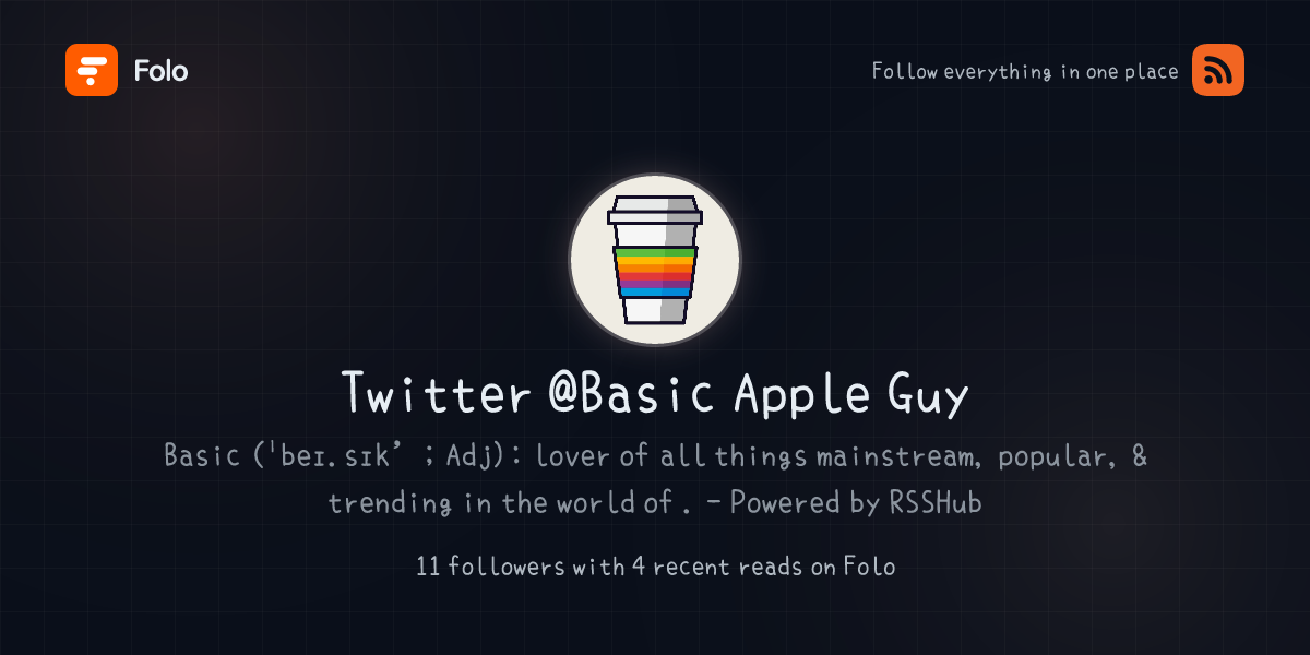 Twitter @Basic Apple Guy | Folo