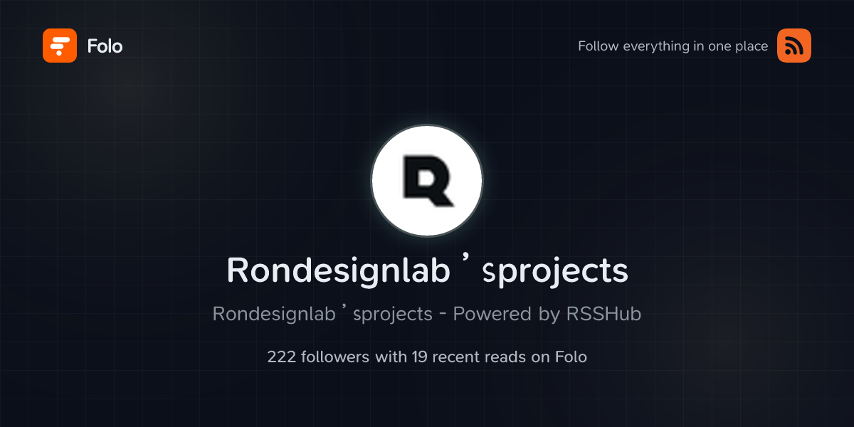 Rondesignlab ⭐️'s projects | Folo