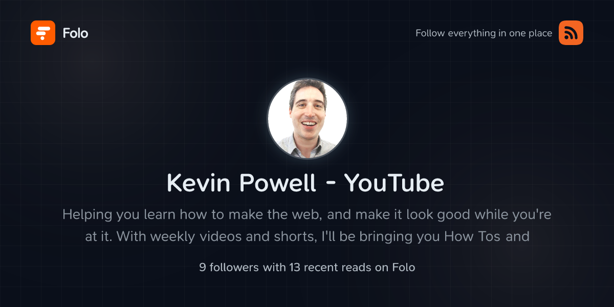 Kevin Powell - YouTube | Folo